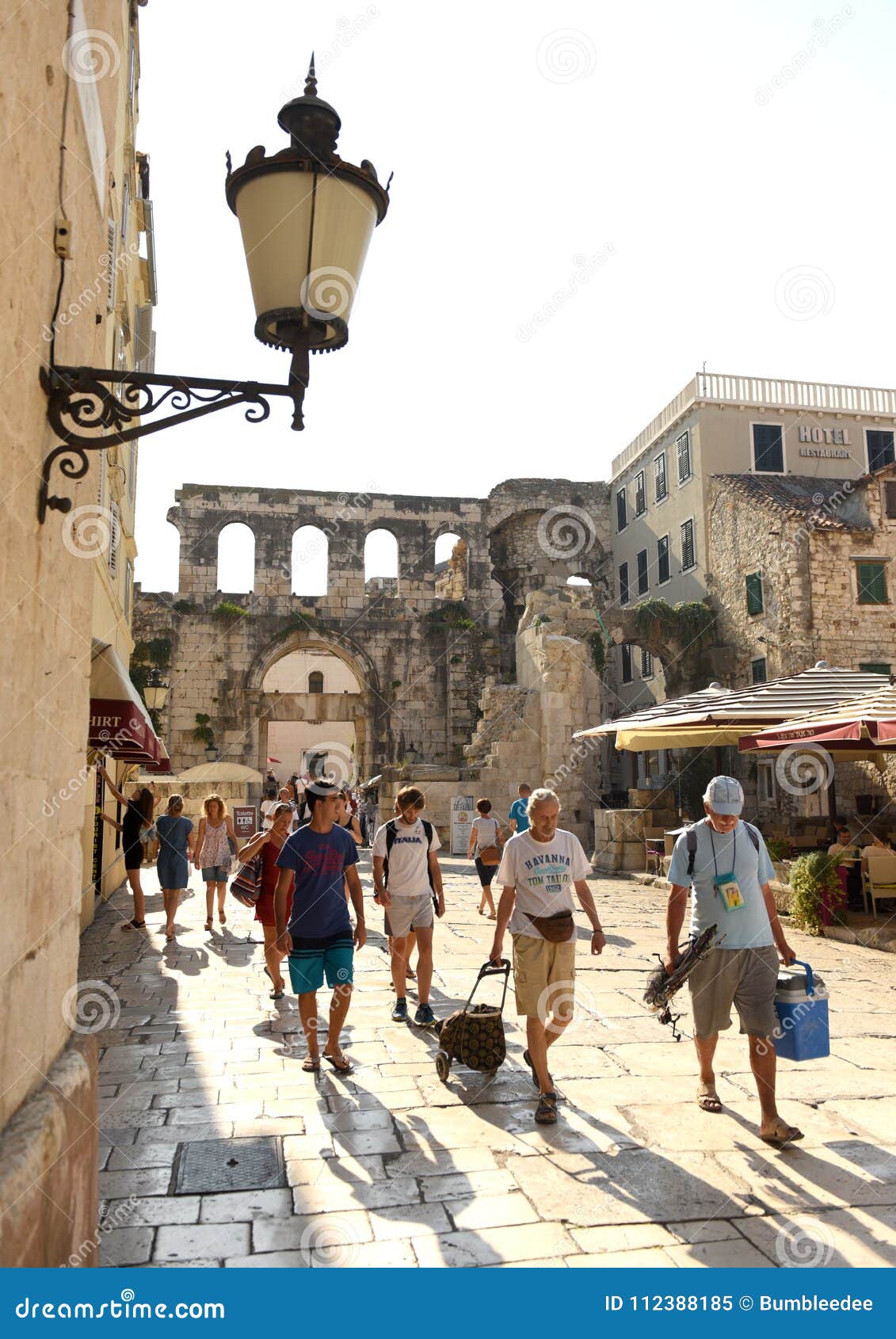 Split, Croatia - August 2017: People in Centr the City of Split ...