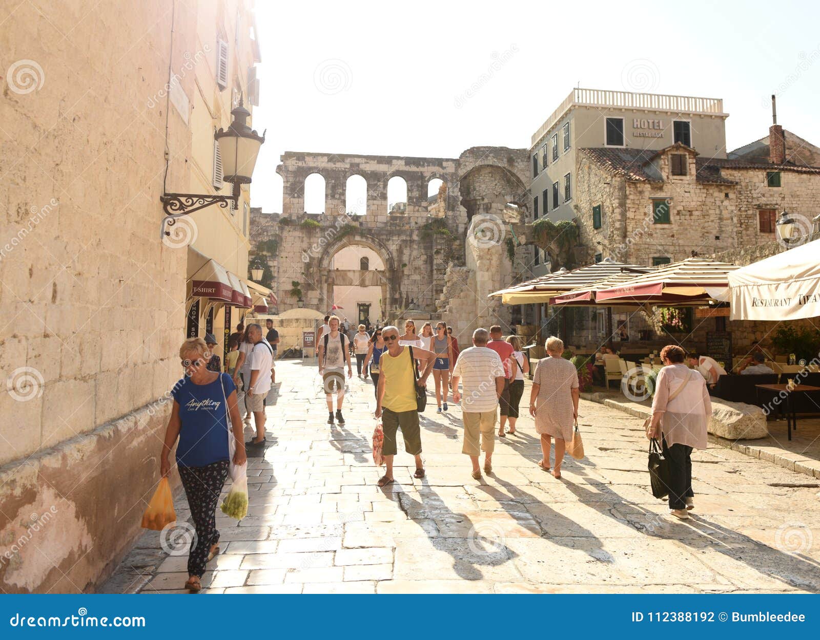 Split, Croatia - August 2017: People in Centr the City of Split ...
