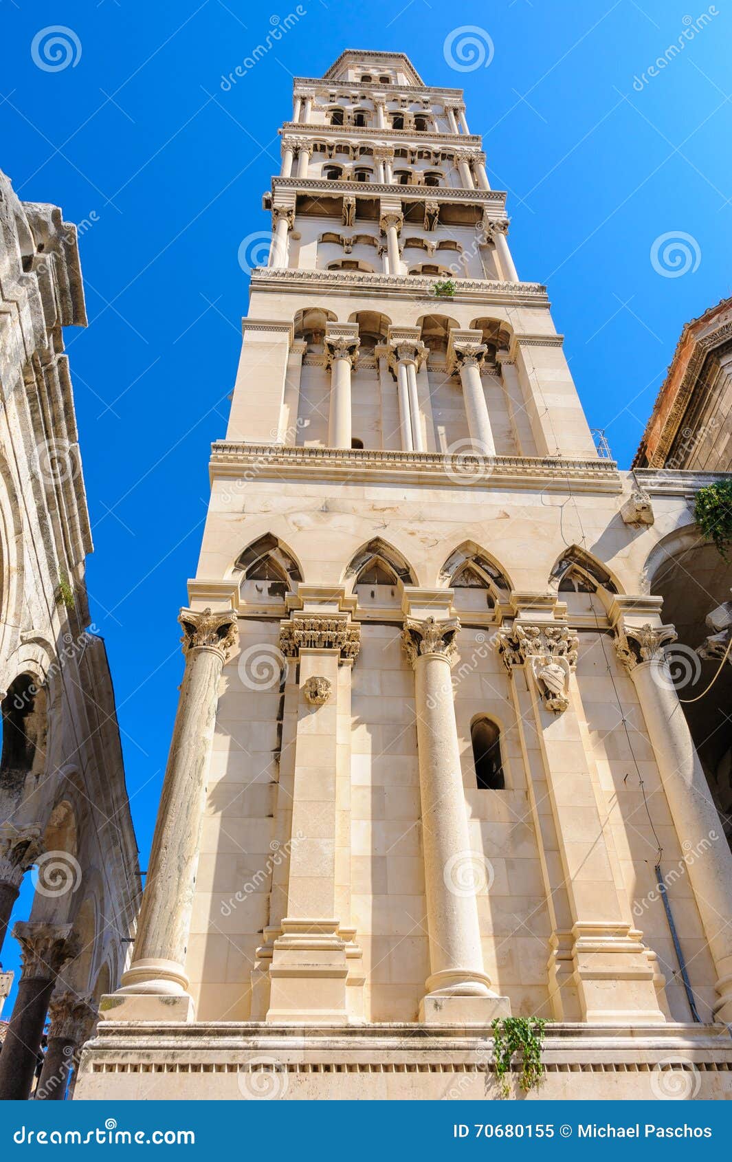 Split, Croatia bell tower stock image. Image of bell - 70680155