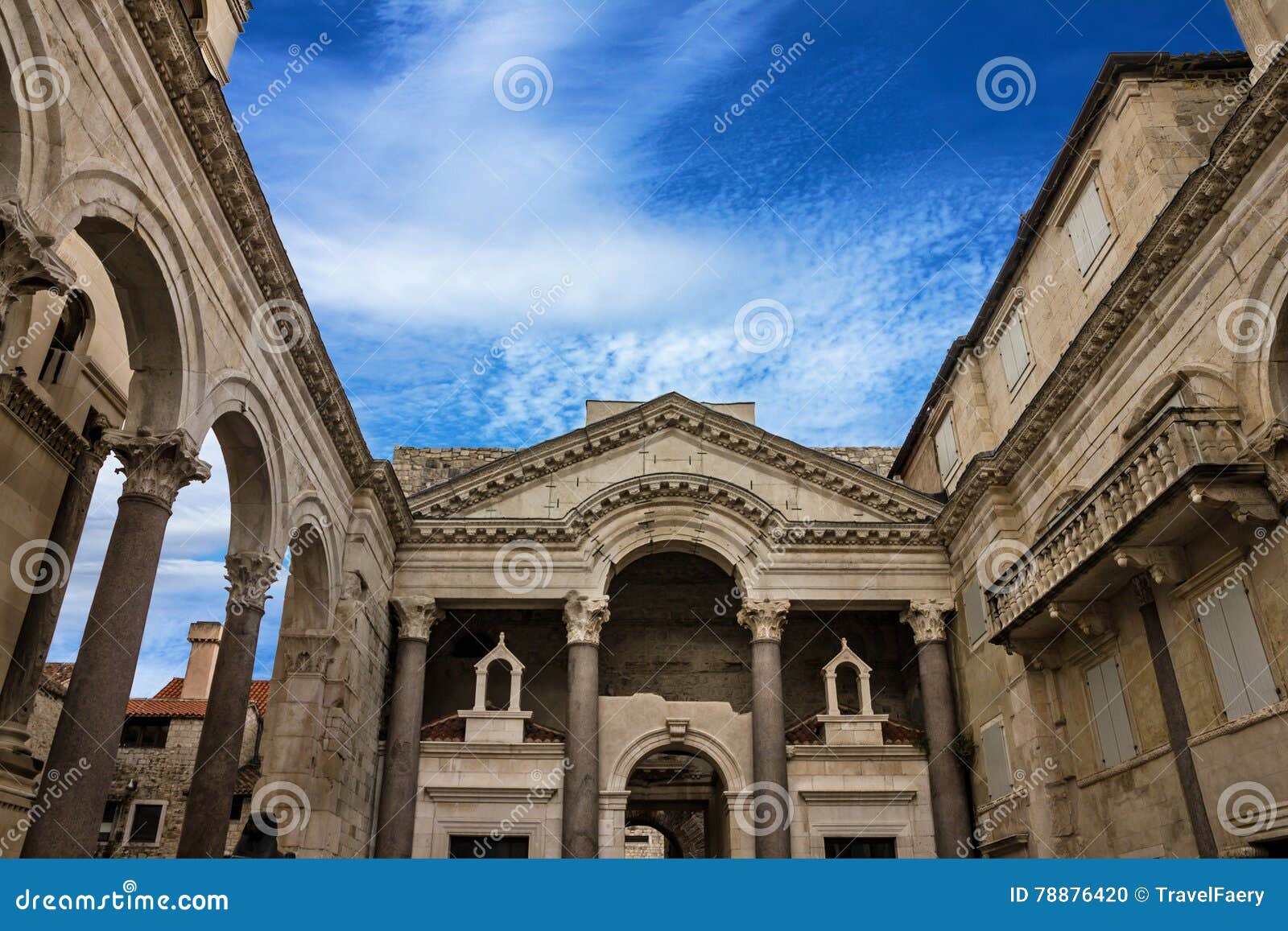 Split, Croatia. Diocletian Palace Wall Stock Photo - Image of north ...
