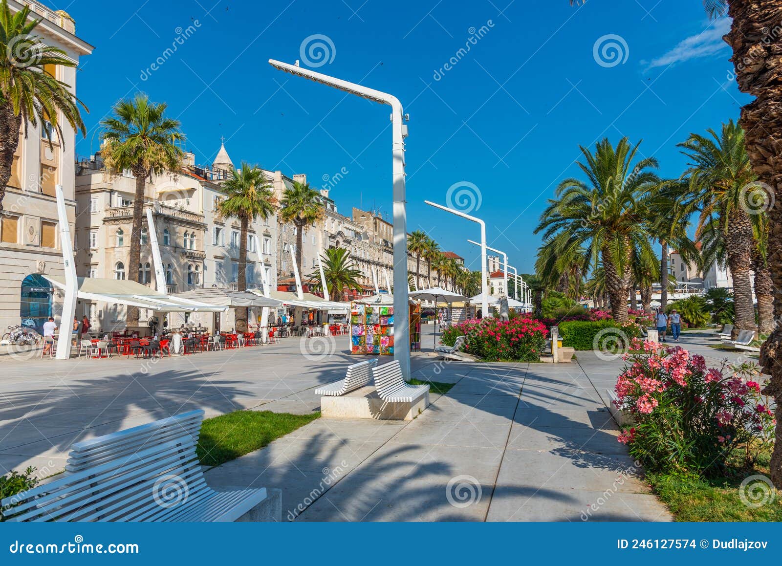 Split, Croatia, July 24, 2020: People are Walking on Seaside Pro ...