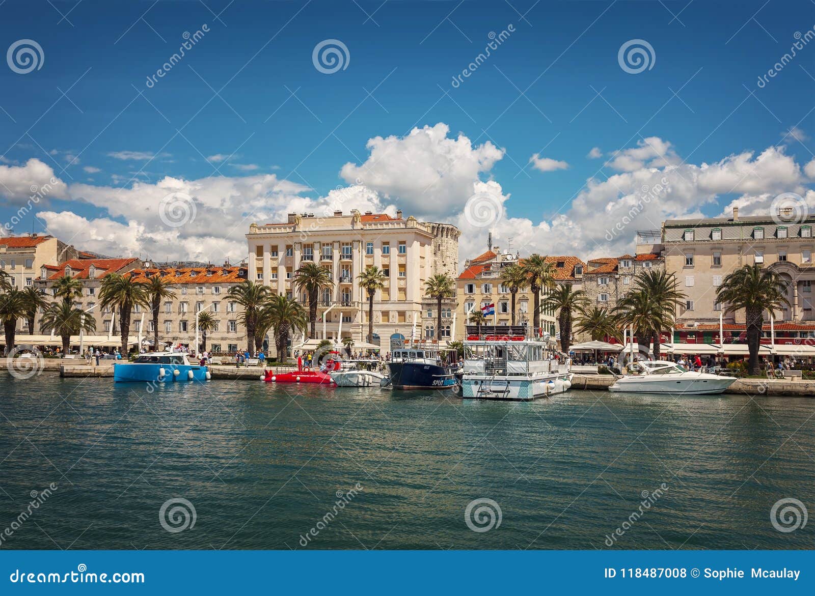 Split boat harbour editorial stock photo. Image of ocean - 118487008