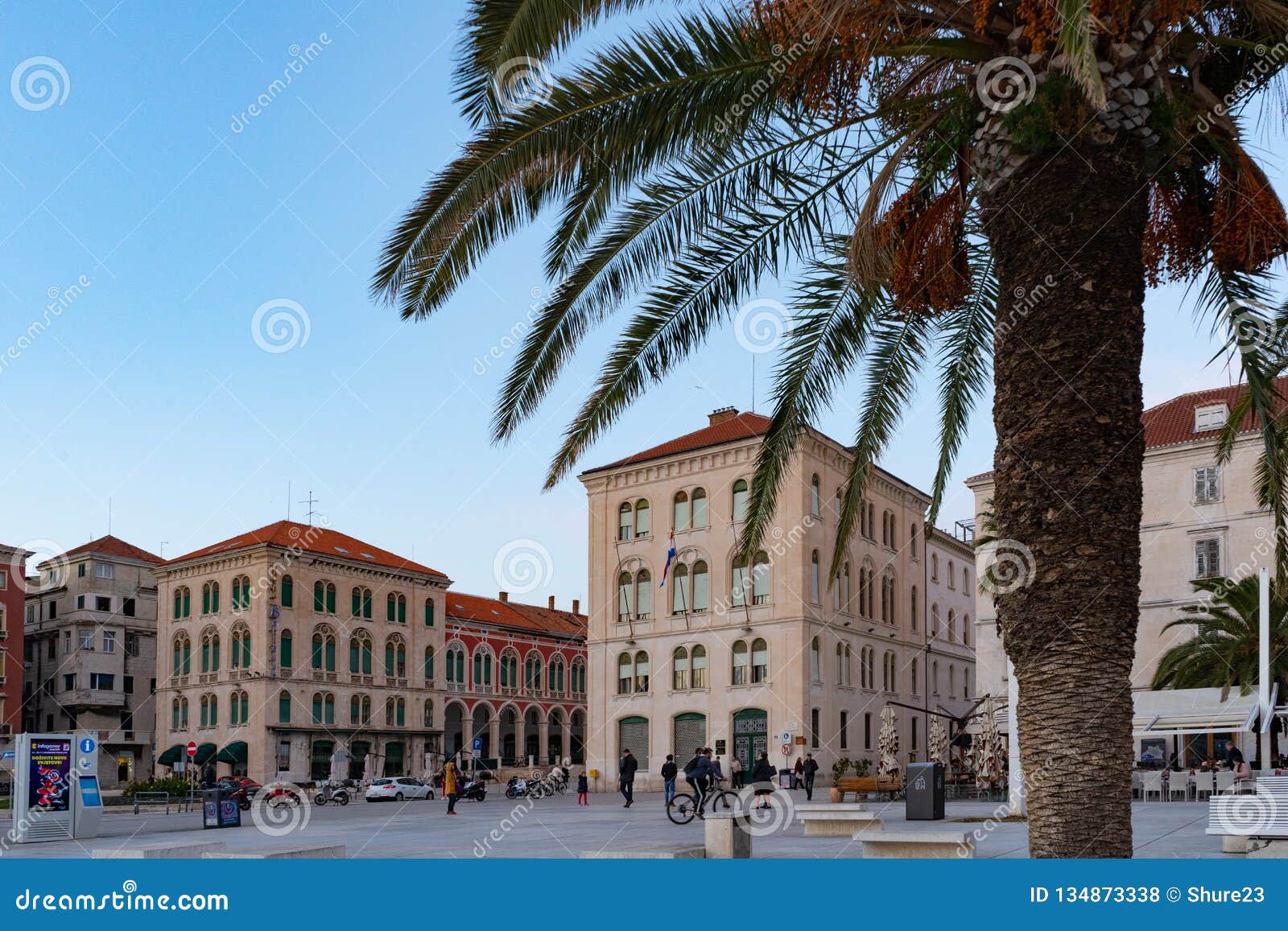 Waterfront Promenade Riva in Split, Croatia Editorial Stock Photo ...