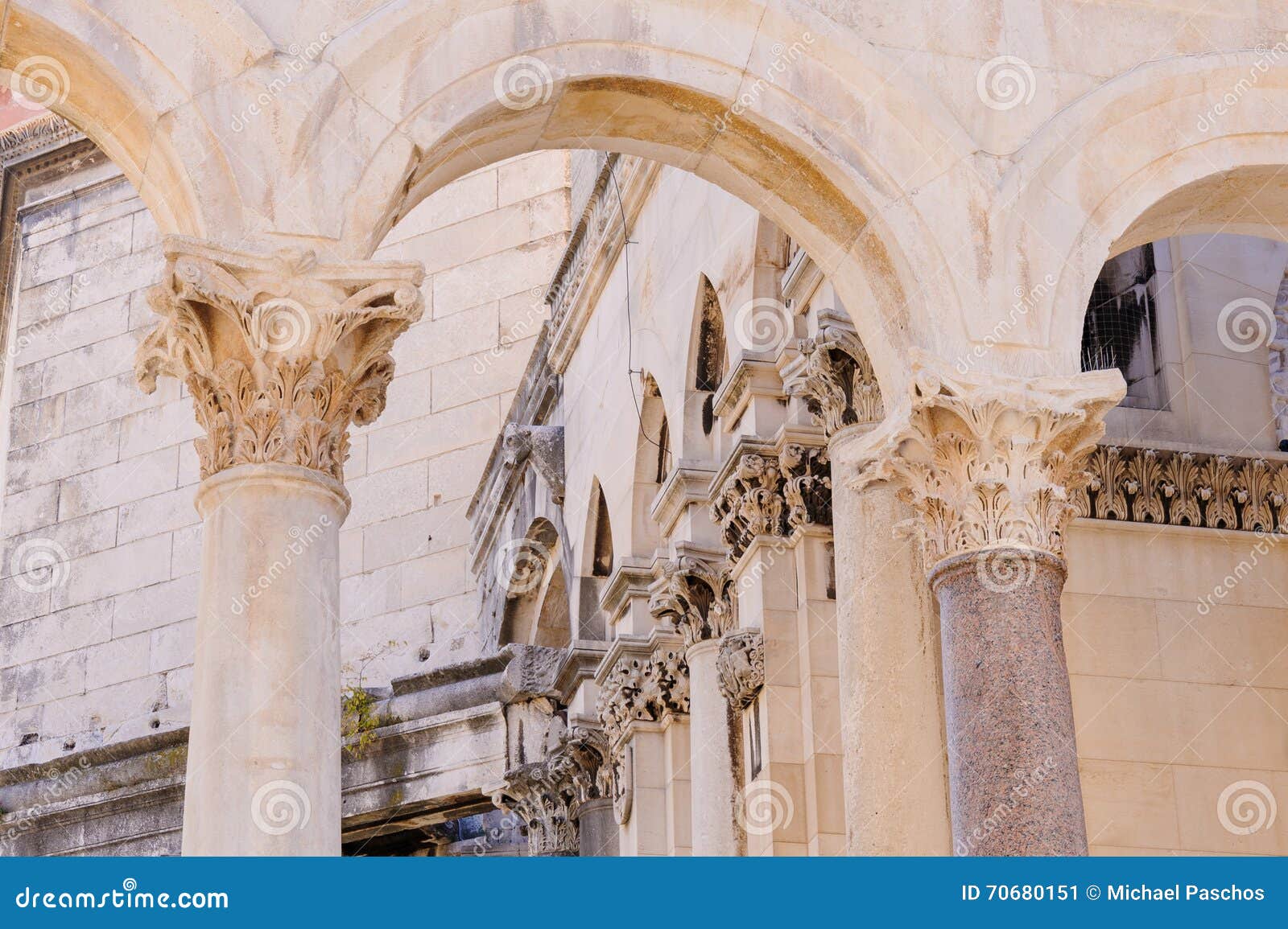 Split, Croatia Peristyle Columns Stock Image - Image of columns ...