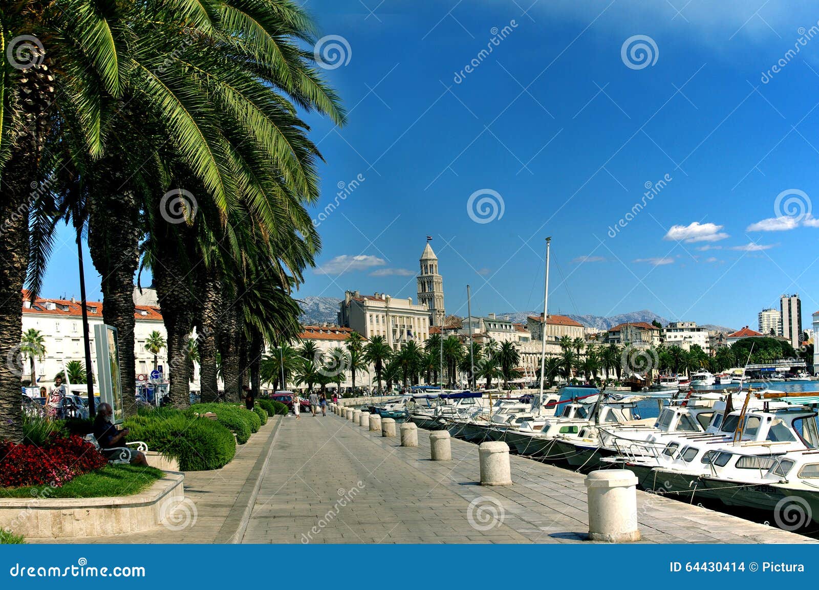 Split, Croatia waterfront stock photo. Image of outside - 64430414
