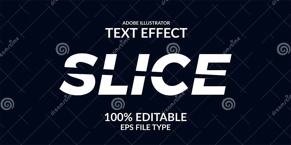 Split Cut Slice Editable Font Text Effect Adobe Illustrator Stock ...