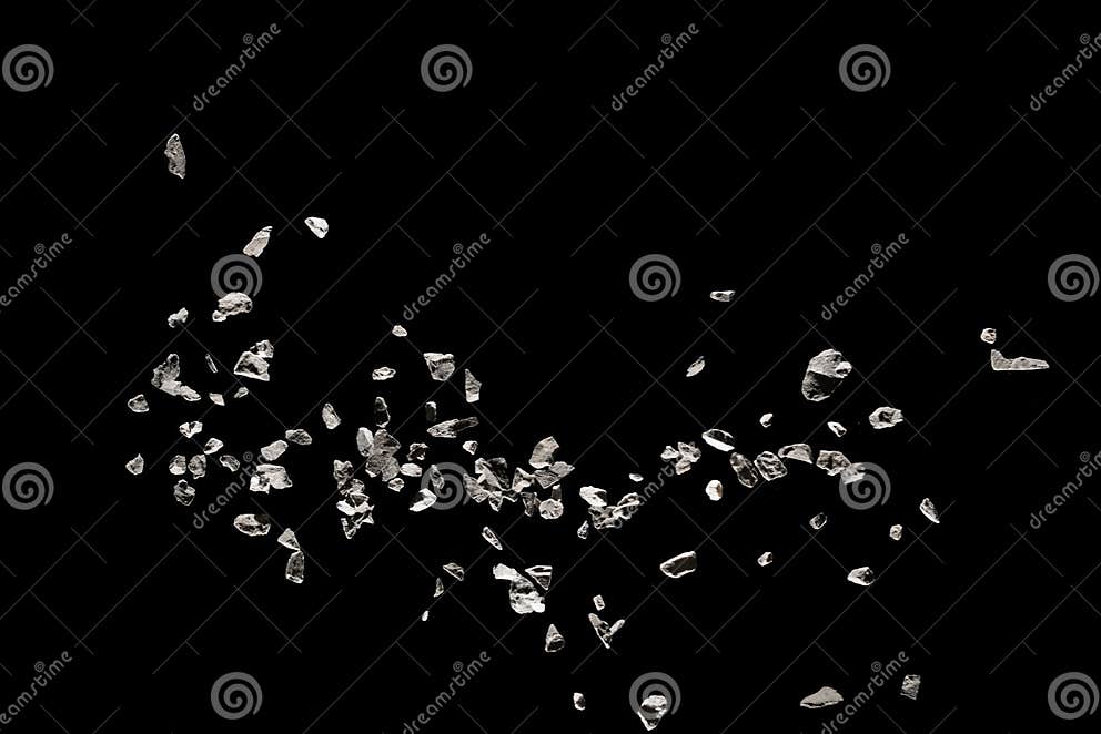 Rock Particles Splatter on Dark Background. Stock Photo - Image of ...