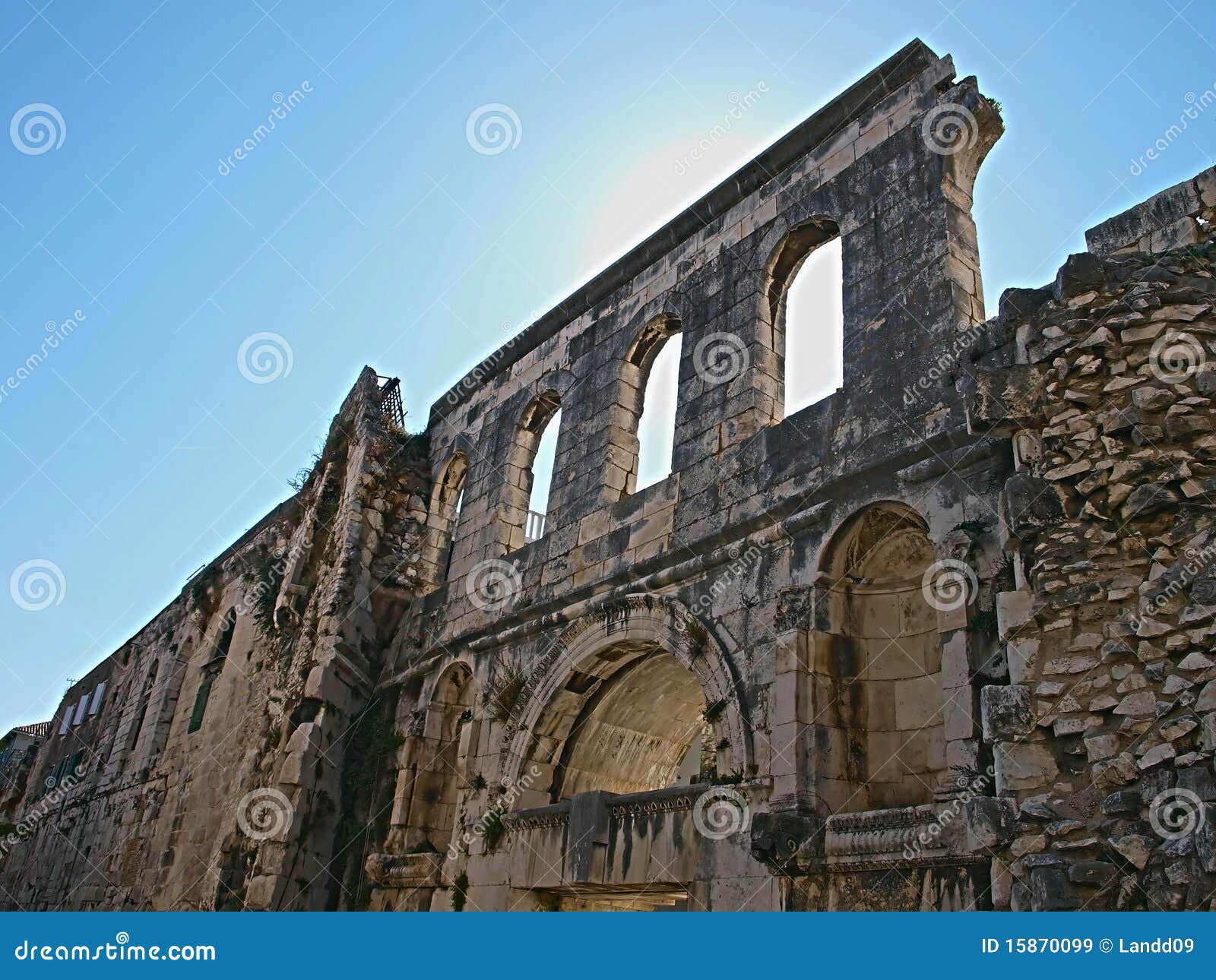 Split, Diocletian Palace-silver Gate Stock Image - Image of imperial ...