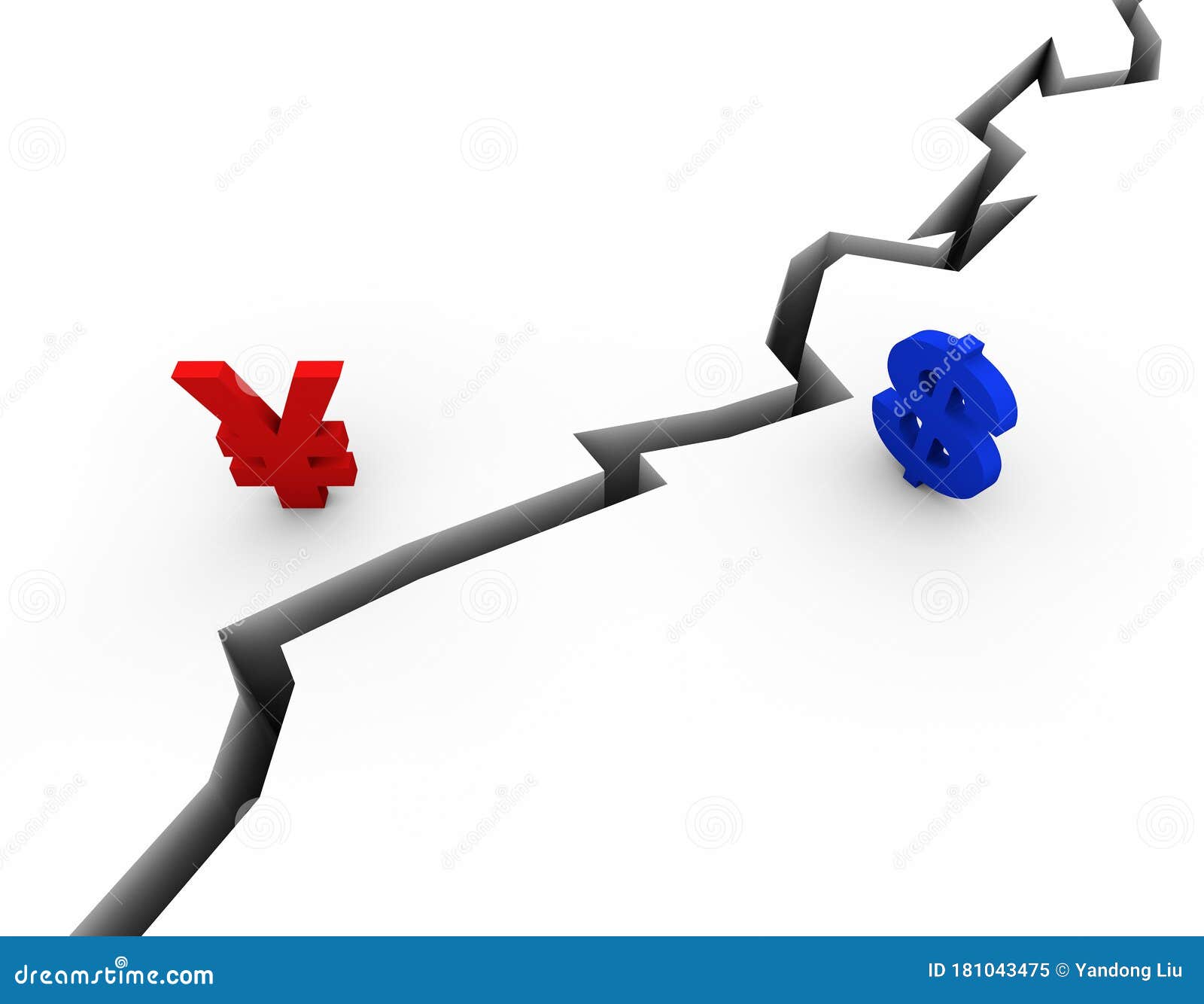 The Split between the Dollar Currency Symbol and the RMB Currency ...