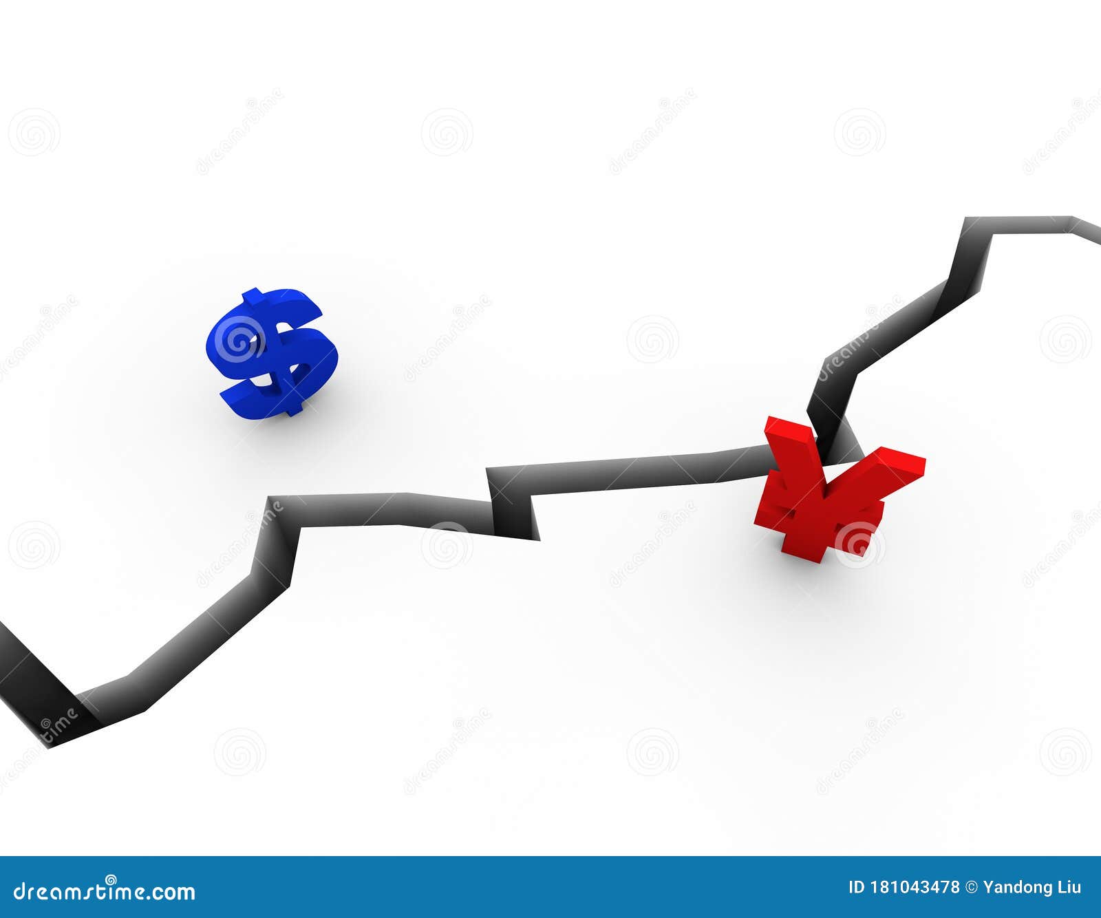 The Split between the Dollar Currency Symbol and the RMB Currency ...