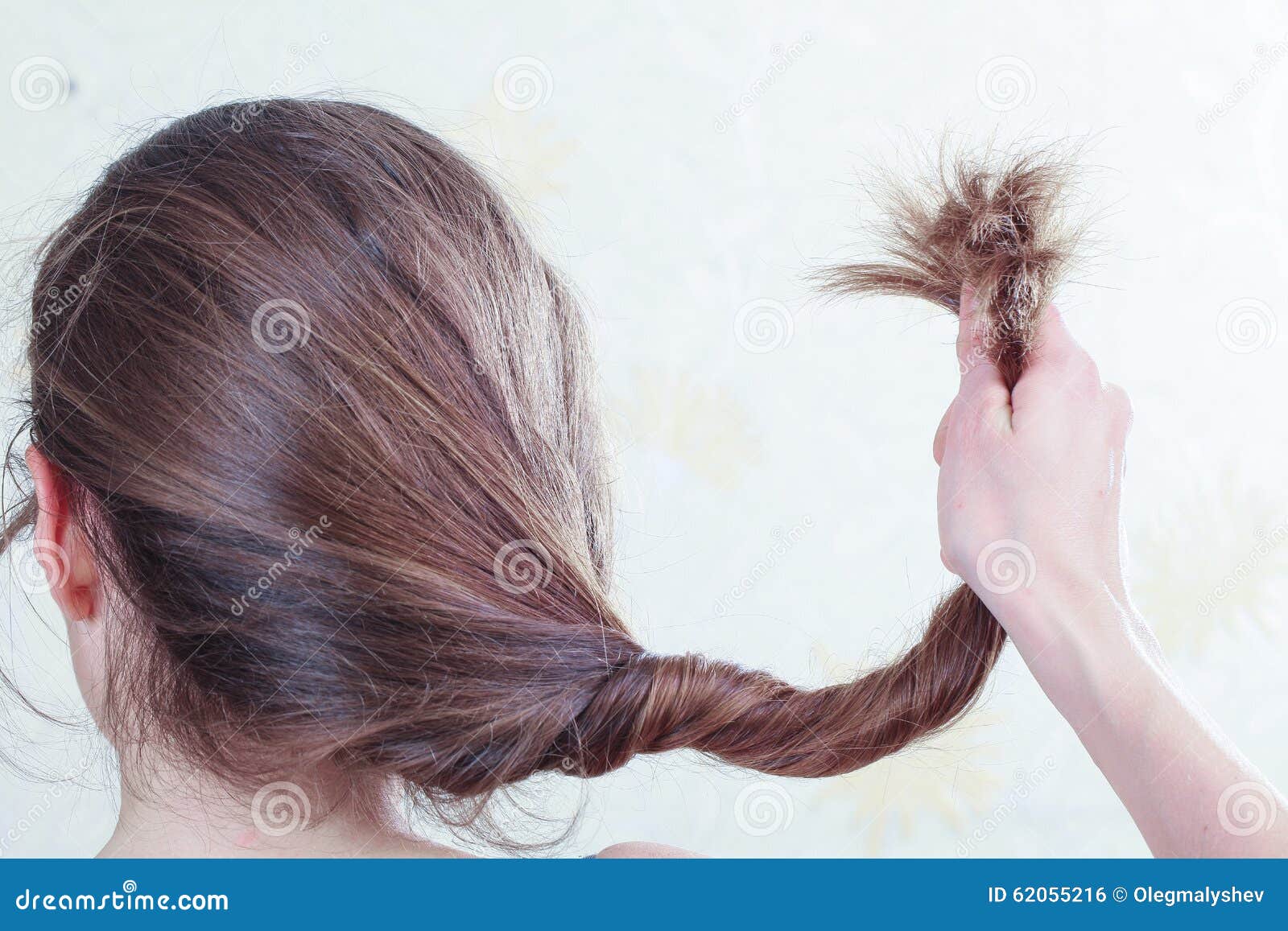 Split ends of hair stock photo. Image of ends, hair, hand - 62055216