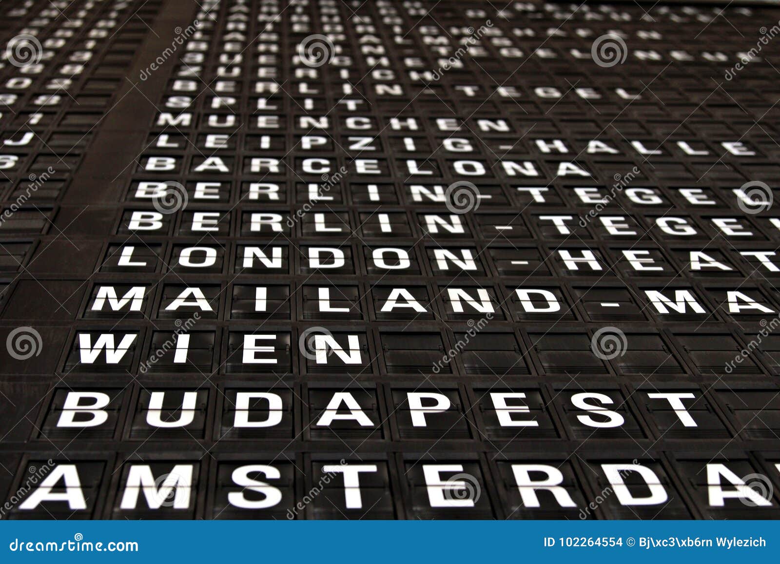 Destination board stock photo. Image of terminal, travel - 102264554