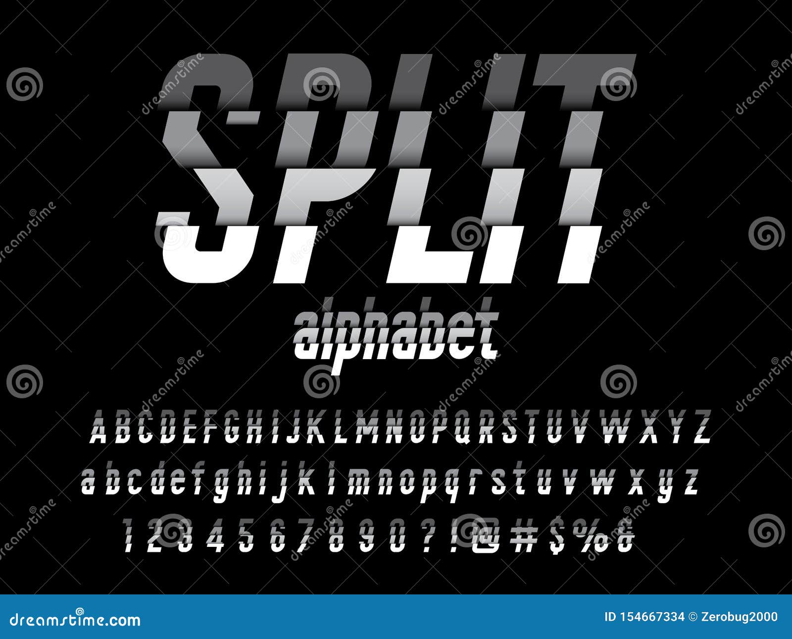 Split Font Vector Illustration | CartoonDealer.com #194964004