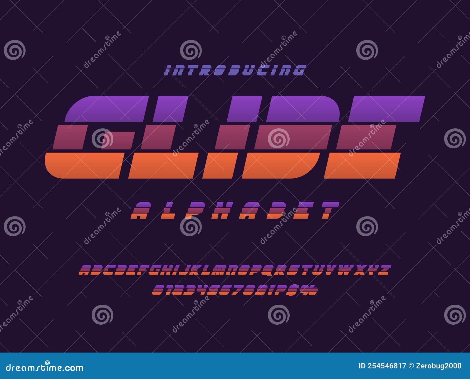 Split font stock vector. Illustration of abstract, letters - 254546817