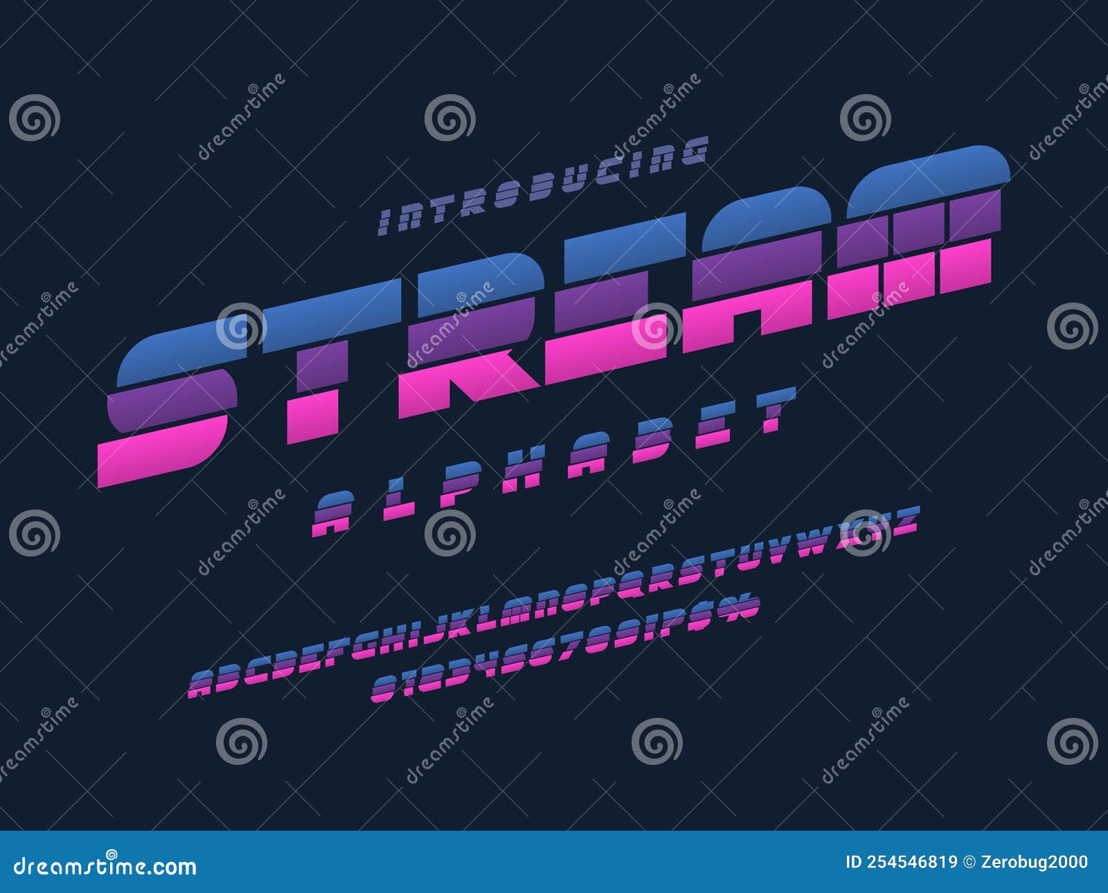 Split font stock vector. Illustration of number, split - 254546819