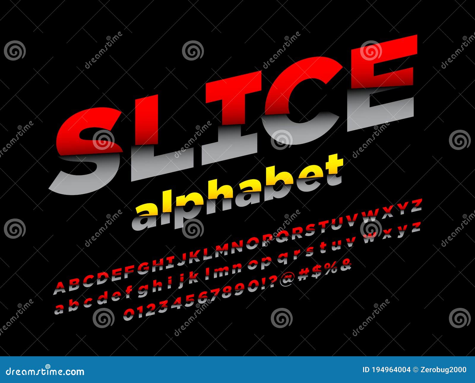 Split Font Vector Illustration | CartoonDealer.com #194964004
