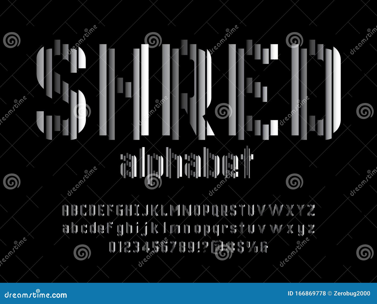 Split Font Vector Illustration | CartoonDealer.com #194964004