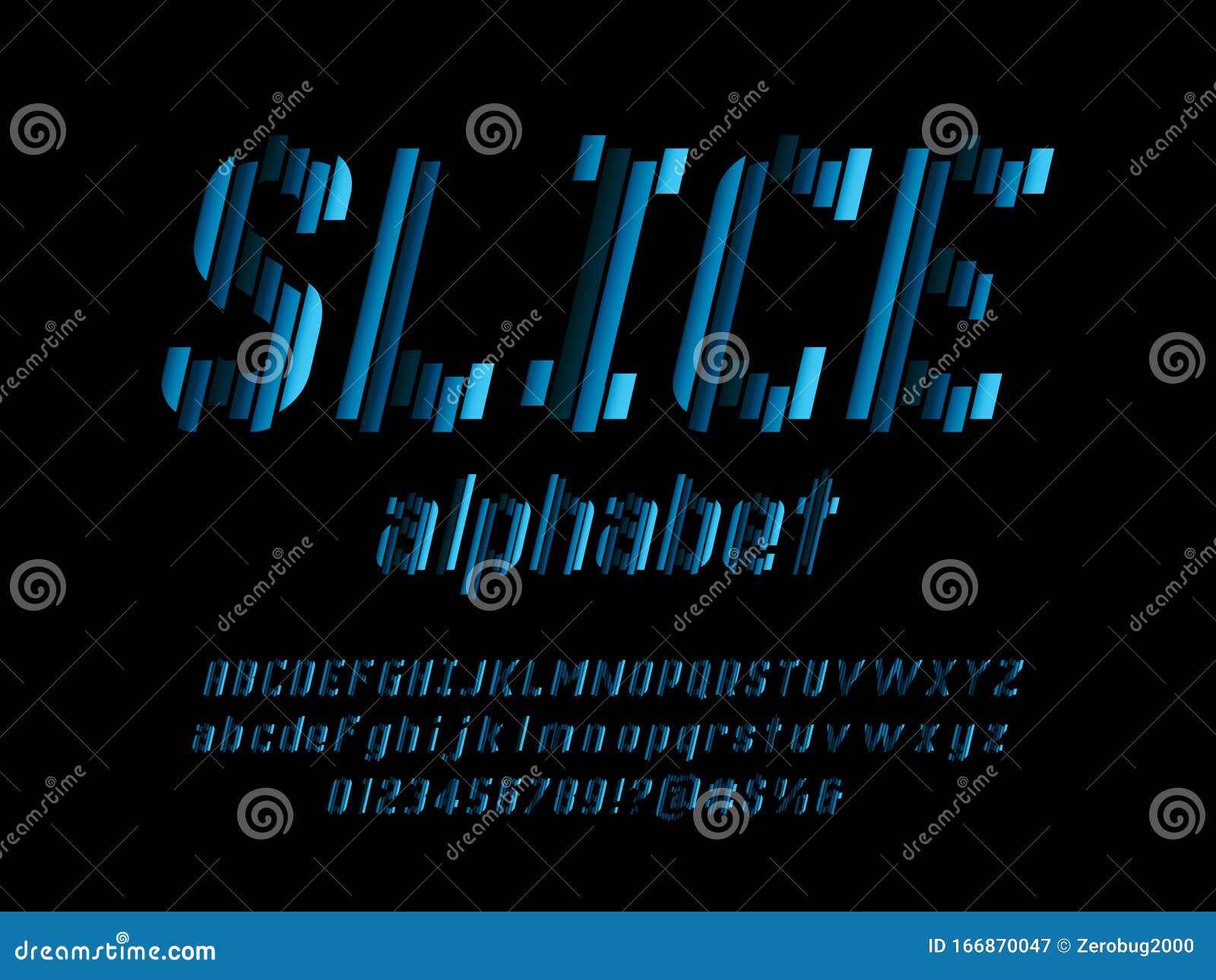 Split font stock vector. Illustration of graphic, poster - 166870047