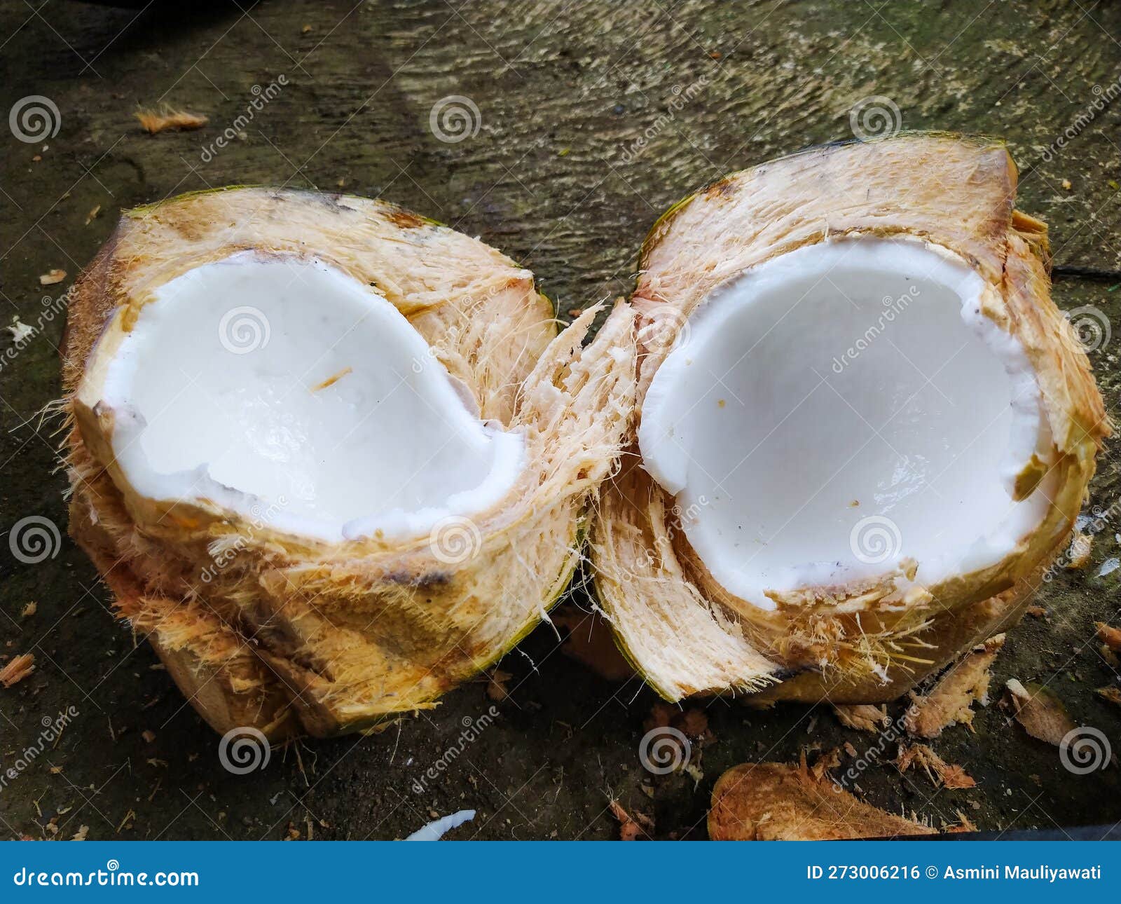 Split Fresh Young Green Coconut Stock Photo - Image of baking, snack ...