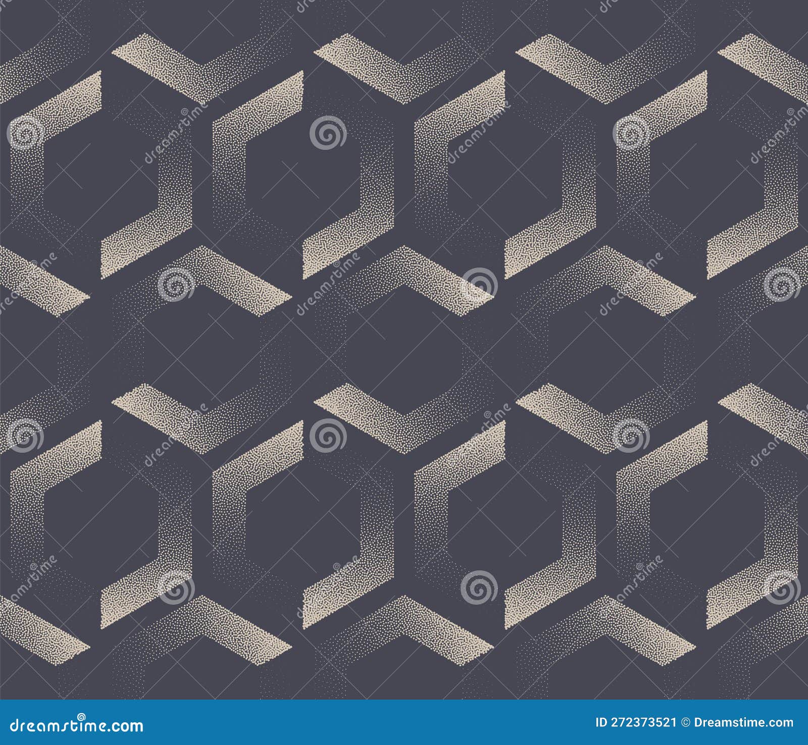 Split Hexagons Modern Seamless Pattern Vector Dot Work Stern Abstract ...