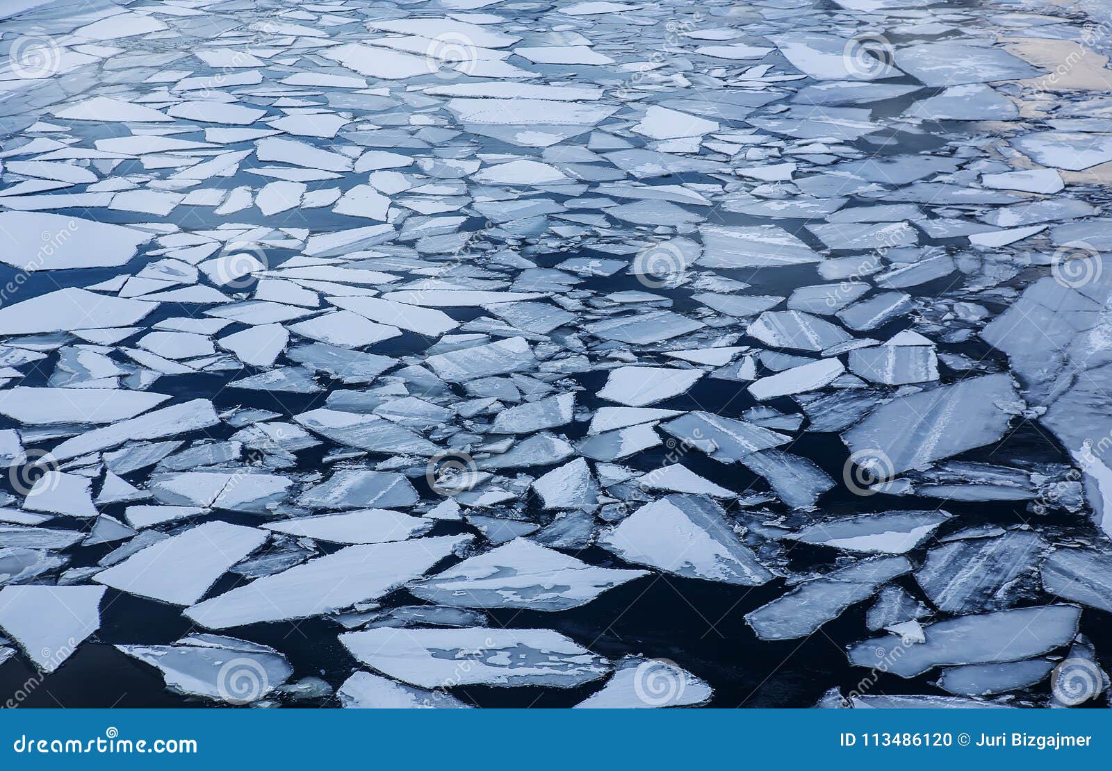 Split Ice on the Water Surface Stock Photo - Image of north, damage ...
