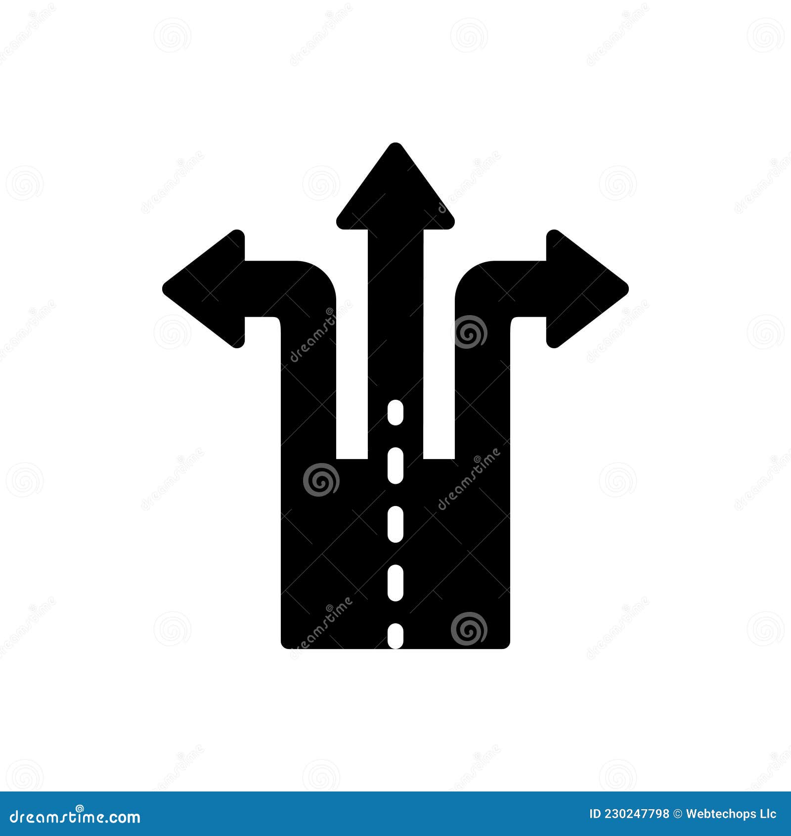 Black Solid Icon for Split, Divided and Choose Stock Vector ...