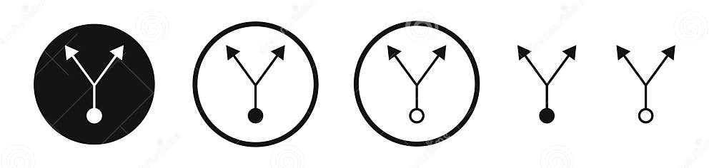 Split Icon Isolated on White Background Stock Illustration ...