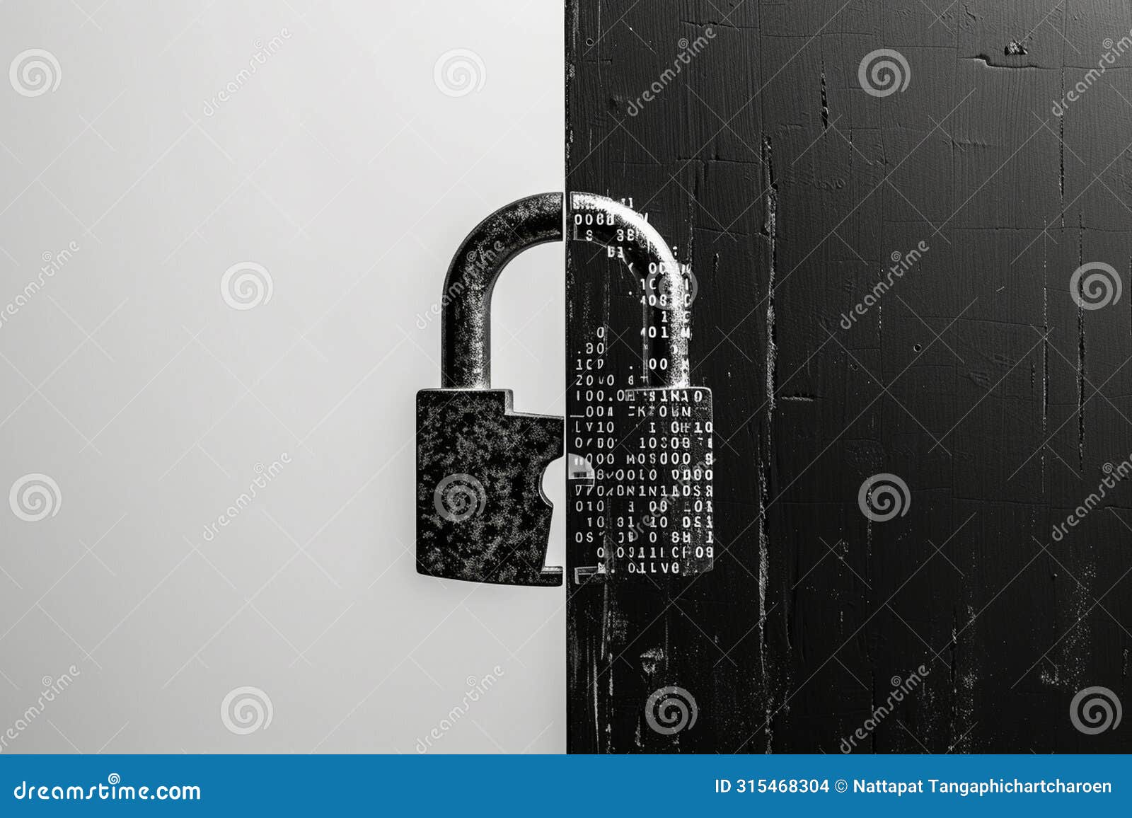 Within this Split Image an Open Lock and a Closed Lock Stand in Stark ...