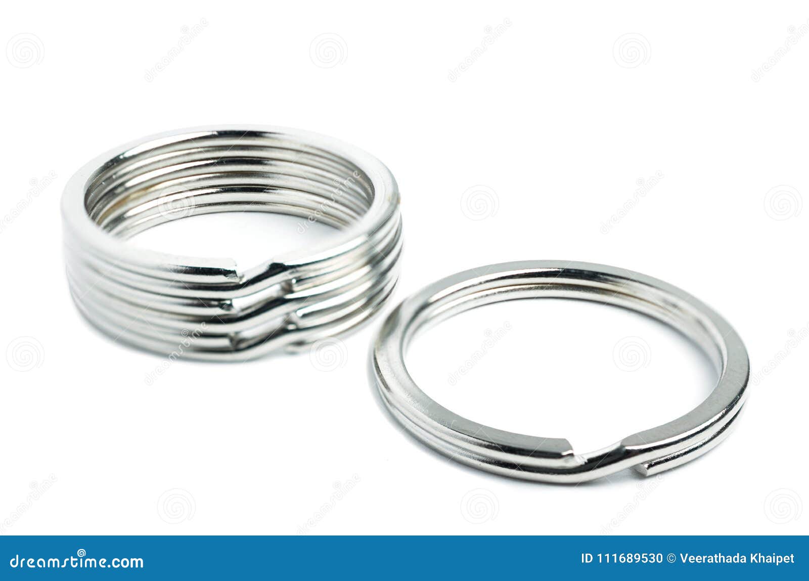 Split Key Rings Isolated on White Background Stock Photo - Image of ...