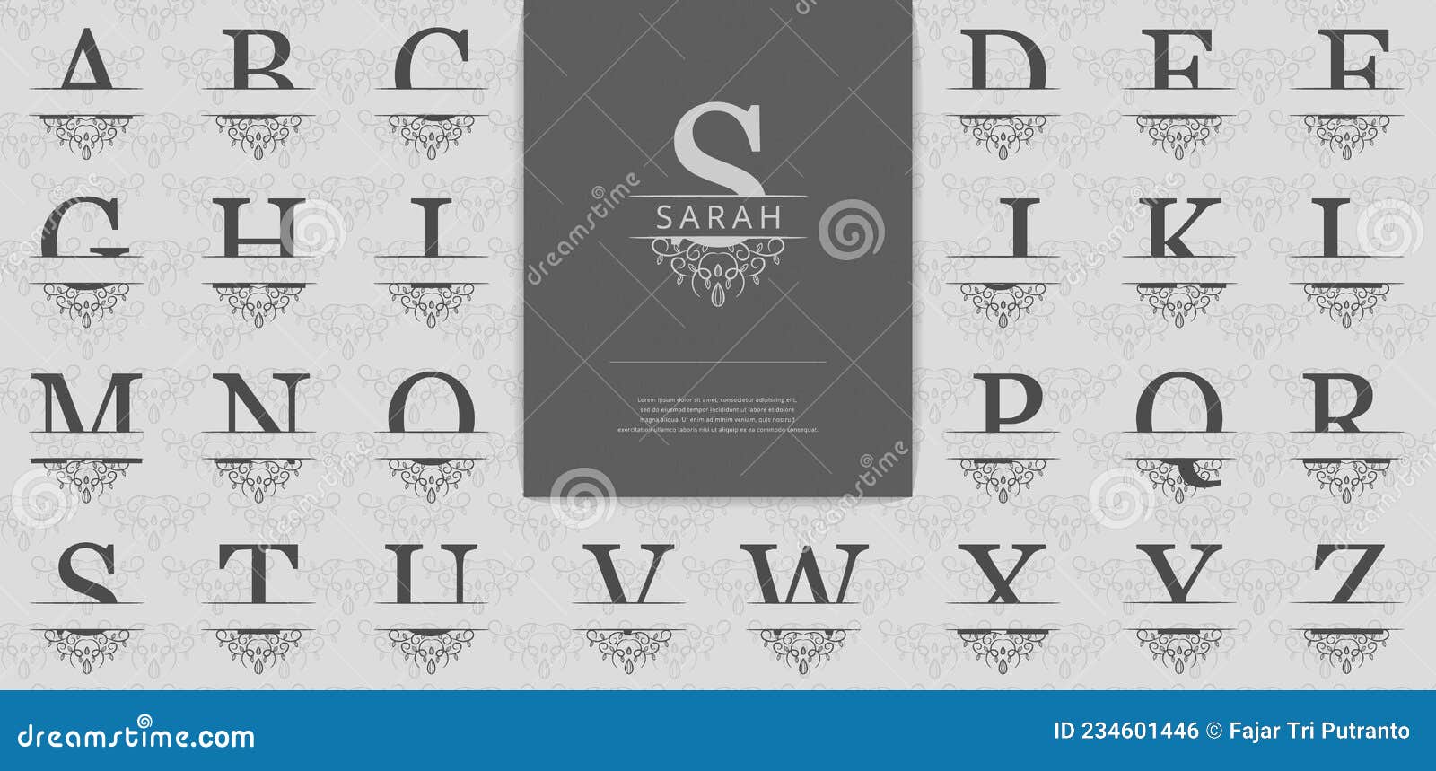 Split Letters. Split Monogram Font. Split Alphabet. Vector Illustration ...