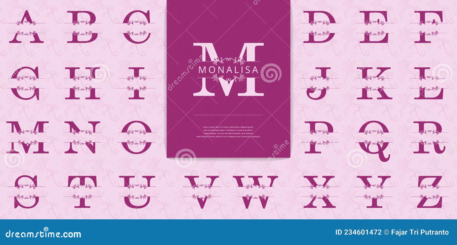 Split Letters. Split Monogram Font. Split Alphabet. Vector Illustration ...