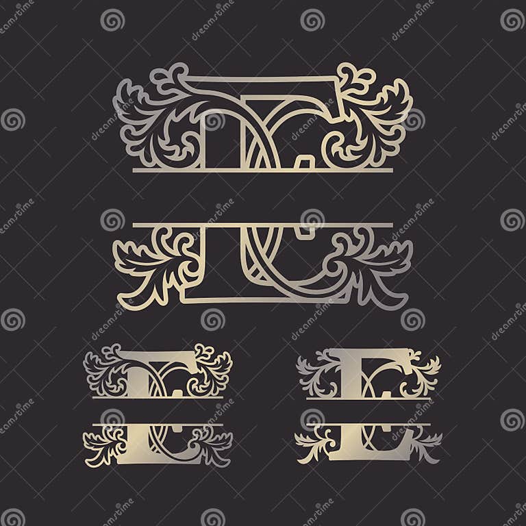 Split Letters. Split Monogram Font. Split Alphabet. Stock Vector ...