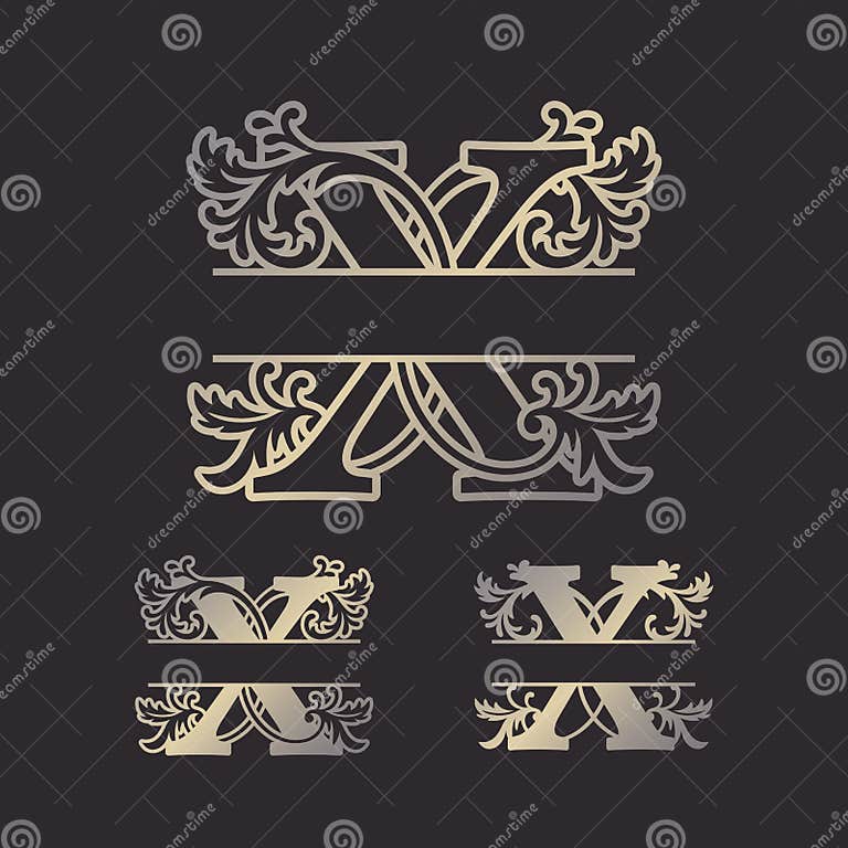 Split Letters. Split Monogram Font. Split Alphabet. Stock Vector ...