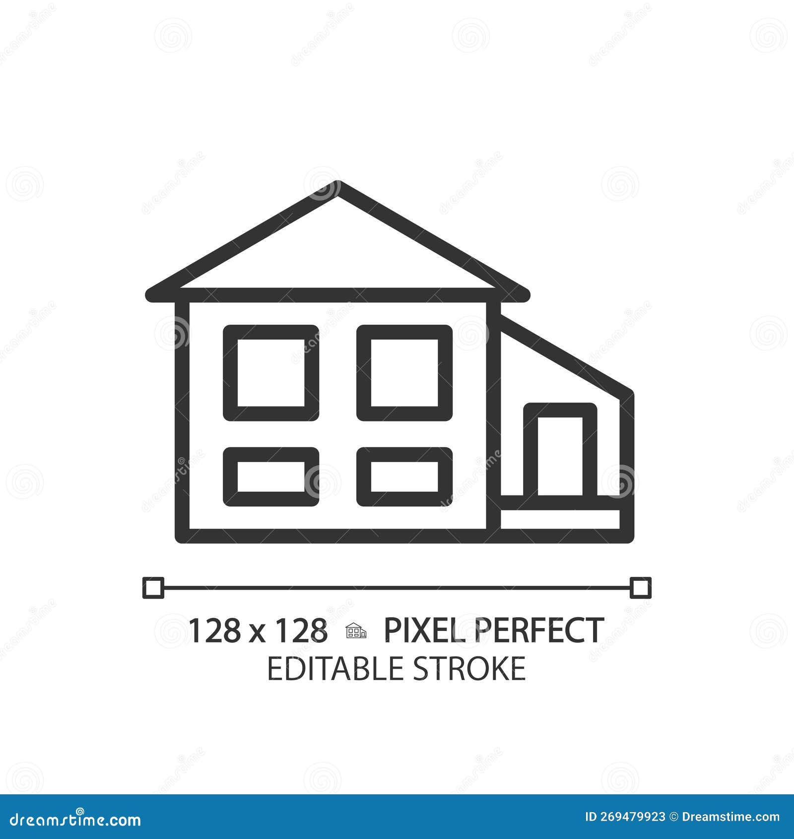 Split-level House Pixel Perfect Linear Icon Stock Vector - Illustration ... Split-level House Pixel Perfect Linear Icon Stock Vector - Illustration ...