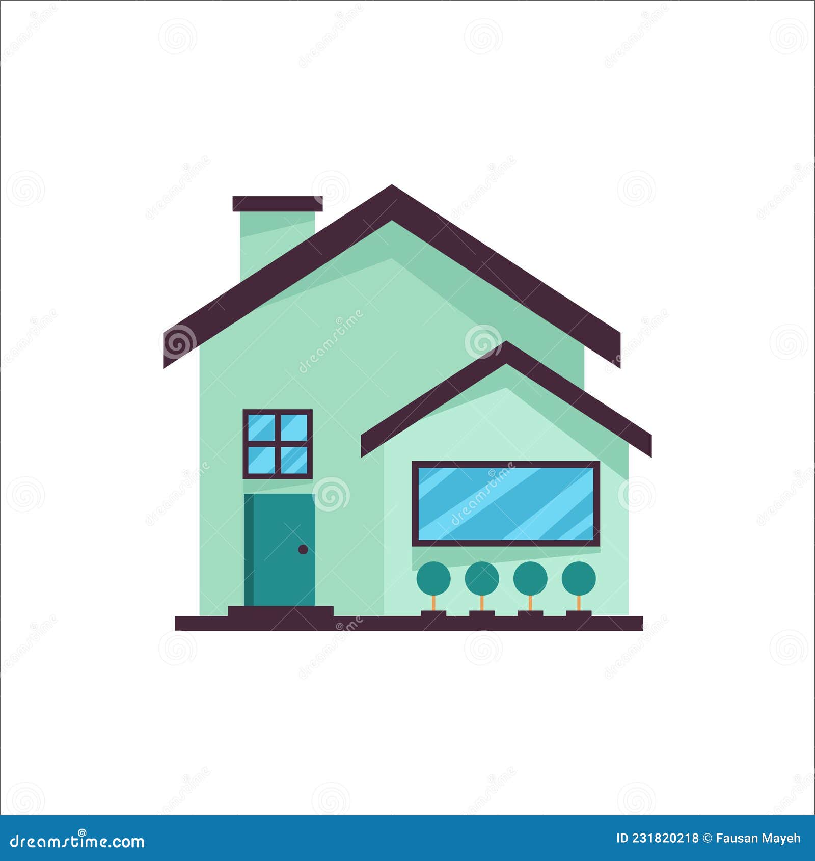 Split Level House Style Vector Illustration Design Stock Vector ...