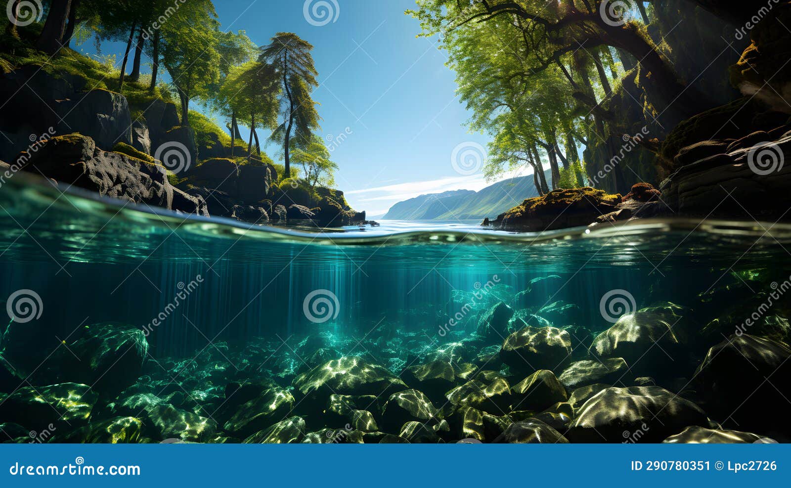 A Split Level of Photography in Tropical Tree Forest Stock Illustration ...