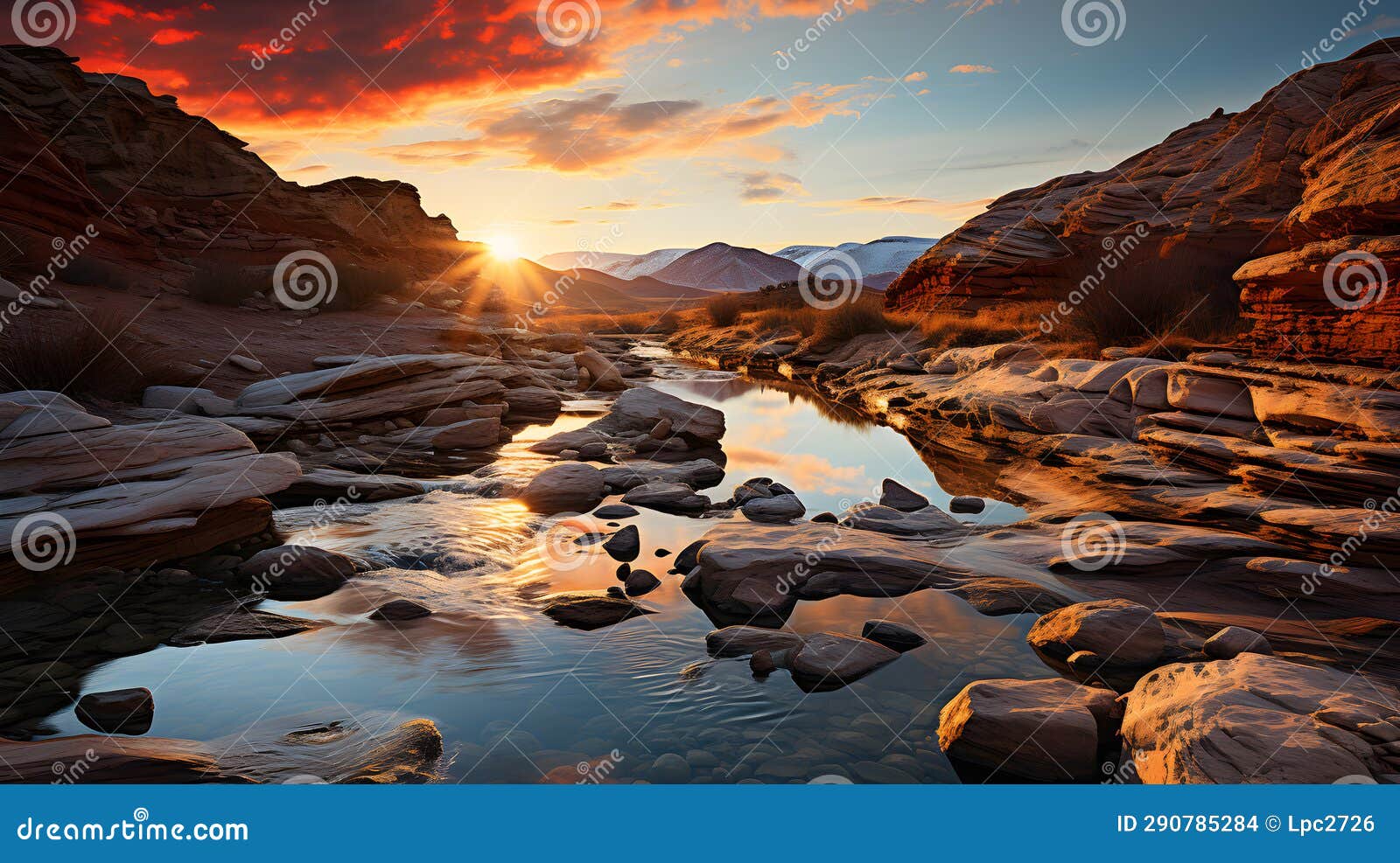 A Split Level of Photography in Sunset Stock Illustration ...
