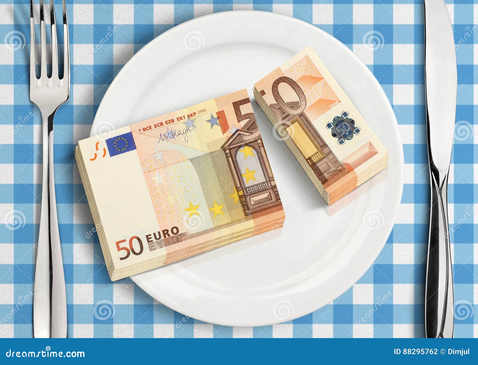 Split Money on Plate, Finance Share Concept Stock Photo - Image of ...