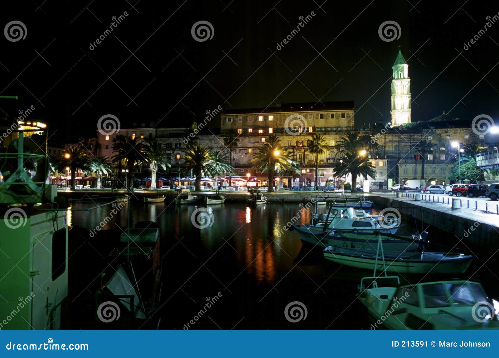 Split by Night stock image. Image of croatia, night, hrvatska - 213591