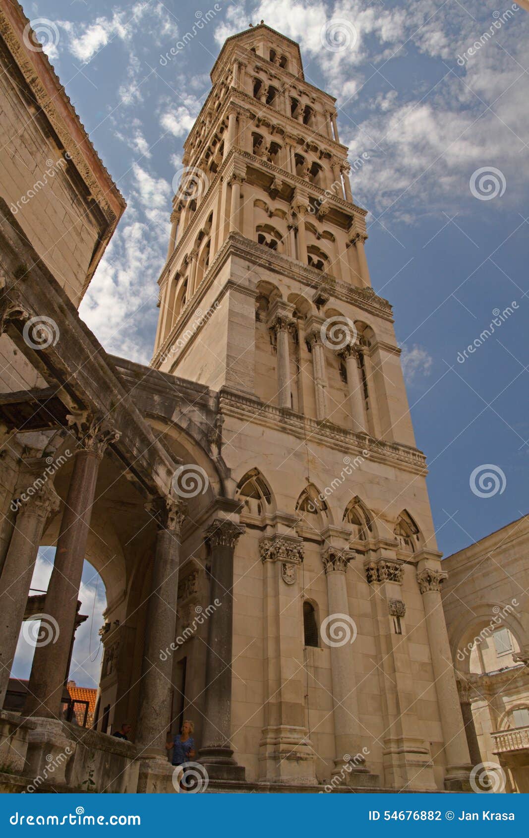 Split - Palace of Emperor Diocletian - Clock Tower Editorial ...