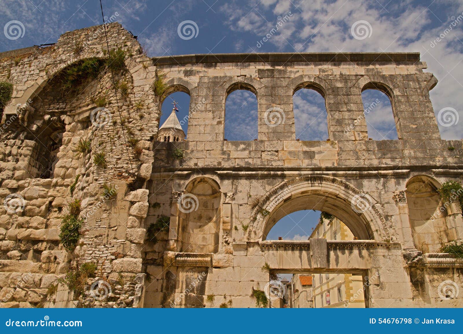 Split - Palace of Emperor Diocletian Stock Photo - Image of brickwork ...