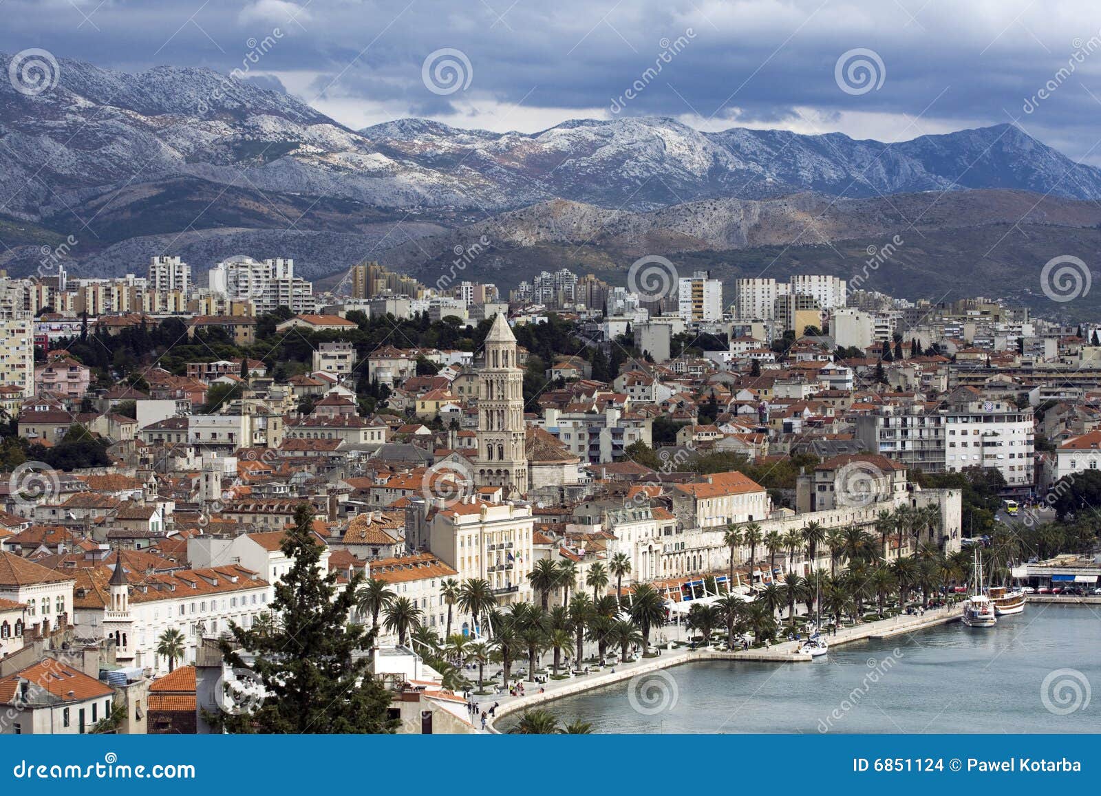 Split - panorama stock photo. Image of water, scene, mountain - 6851124
