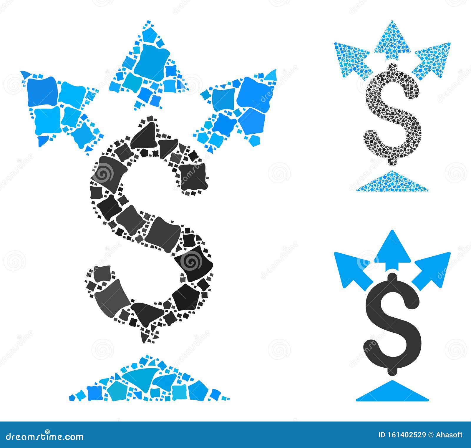 Split Payment Mosaic Icon of Abrupt Elements Stock Vector ...