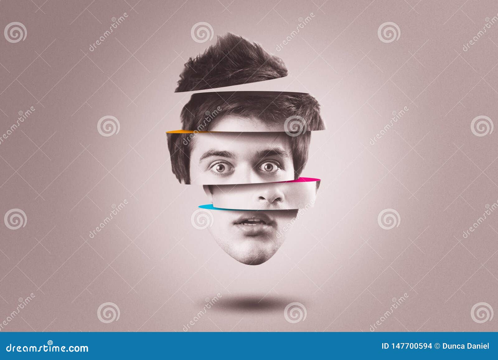 Man With Personality Disorder, Multiple Exposure. Collage Stock ... Man With Personality Disorder, Multiple Exposure. Collage Stock ...