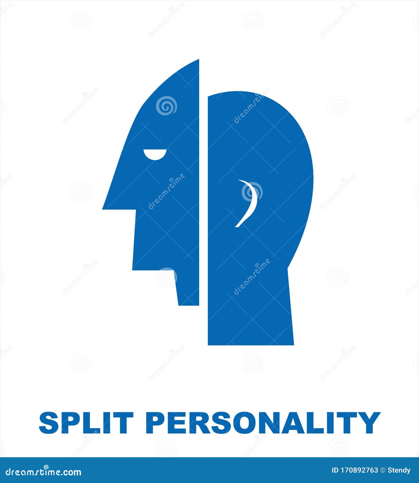 Split Personality, Mental Health Stock Vector - Illustration of ...