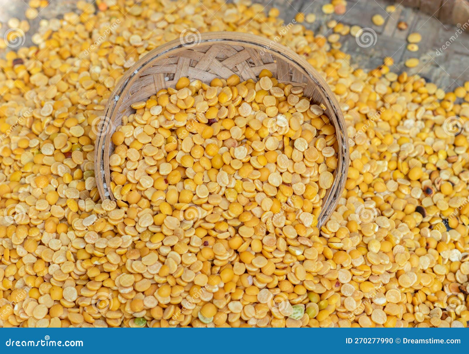 Full Of Arhar Or Masoor Dhal Or Toor Dal Pigeon Pea In Bag And Some ...