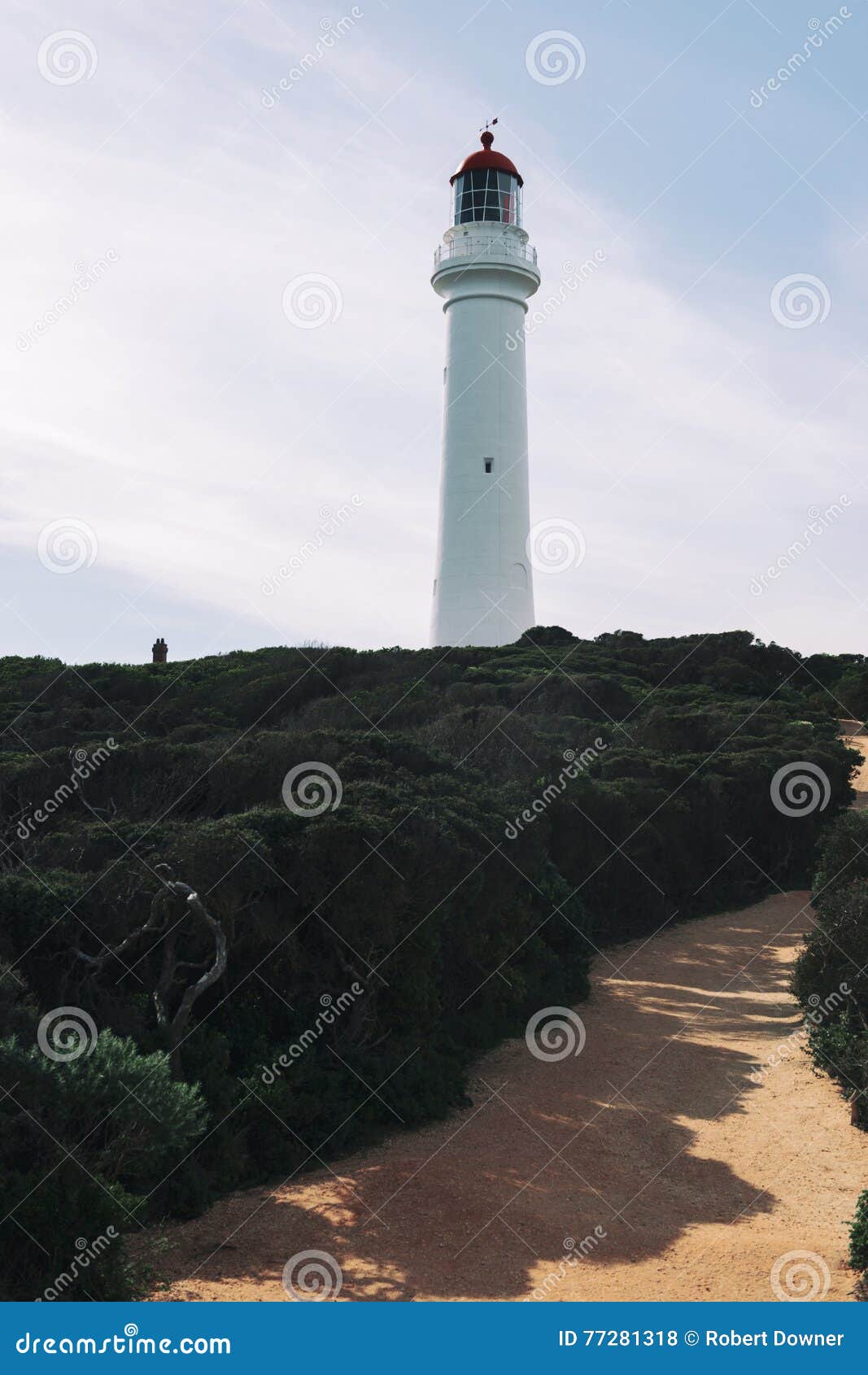 Split Point Lighthouse in Aireys Inlet. Stock Photo - Image of beach ...