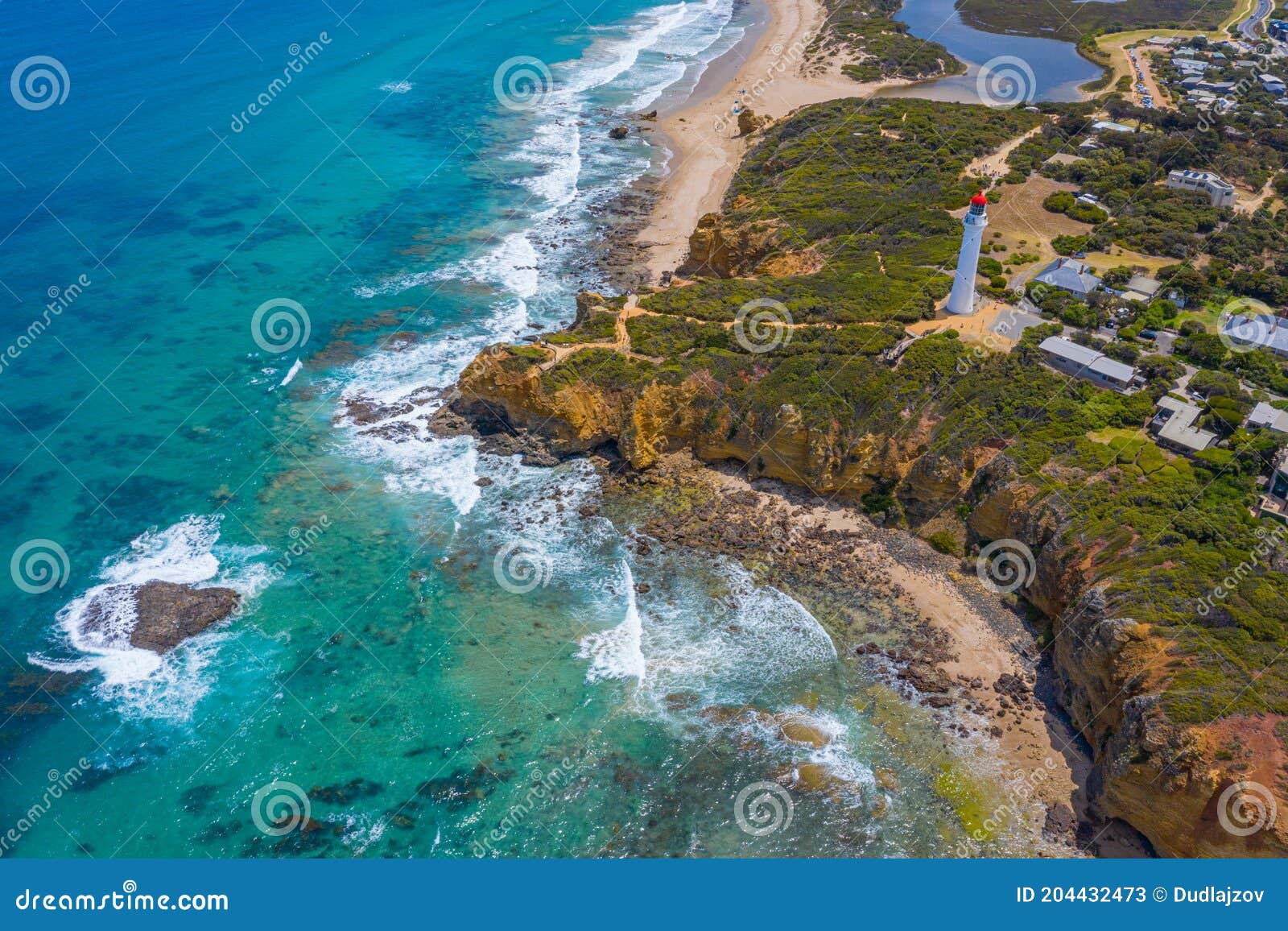 Split Point Lighthouse in Australia Stock Image - Image of rock, beacon ...