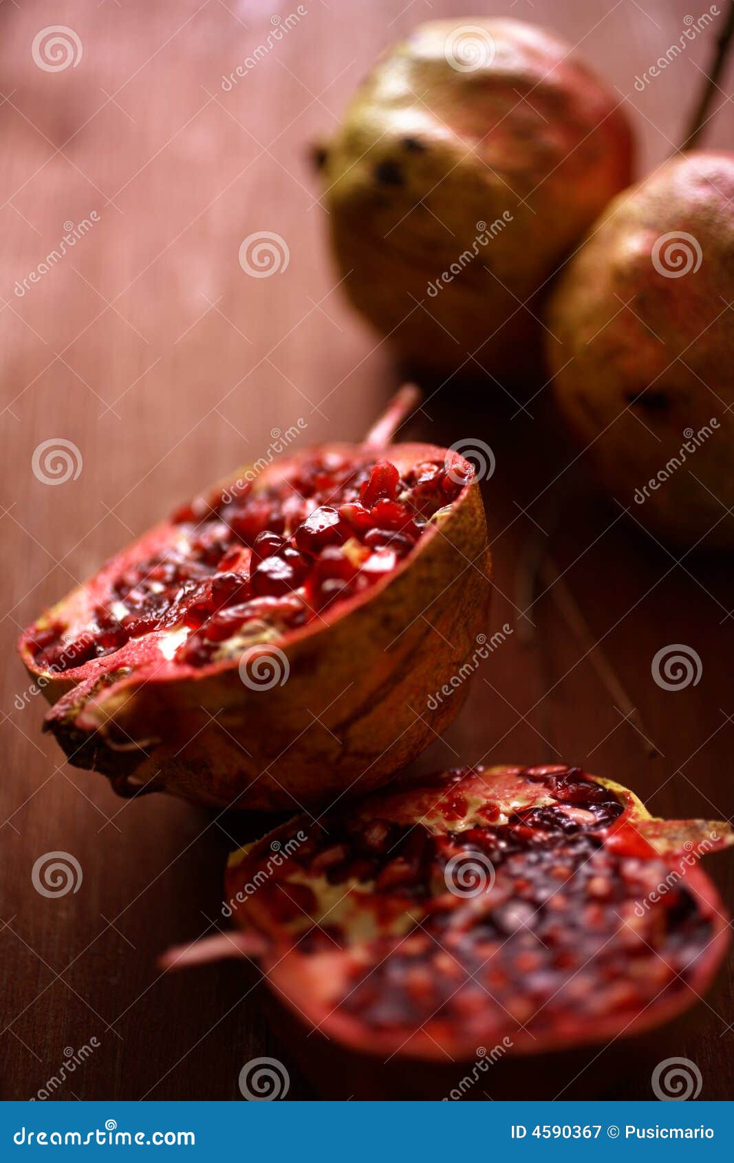 Split pomegranate stock image. Image of grow, tree, pomegranates - 4590367