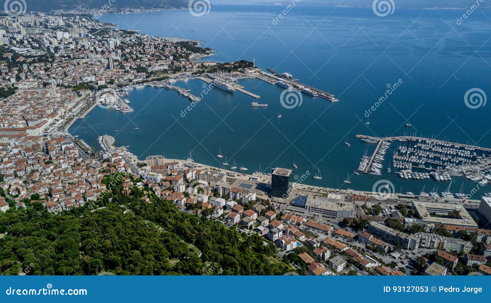 Split stock image. Image of city, aerial, croatia, green - 93127053